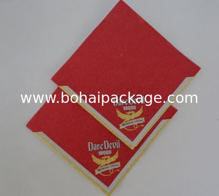 beer bottle neck aluminium foil labels square foil beer neck  label  for bottle 105*105 mm