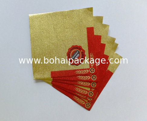 beer bottle neck aluminium foil labels square foil beer neck  label  for bottle 105*105 mm