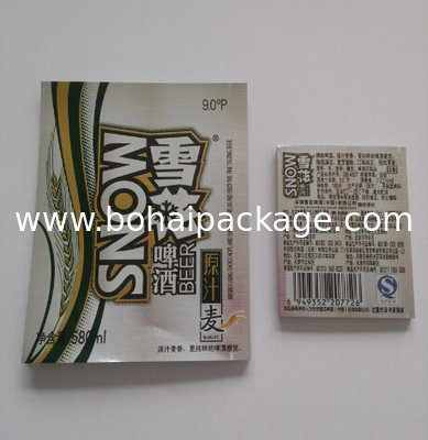 Nice Custom Printing Wet Strength Adhesive Paper Beer Label metalized paper beer body label for glass bottles