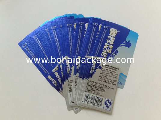 Nice Custom Printing Wet Strength Adhesive Paper Beer Label metalized paper beer body label for glass bottles