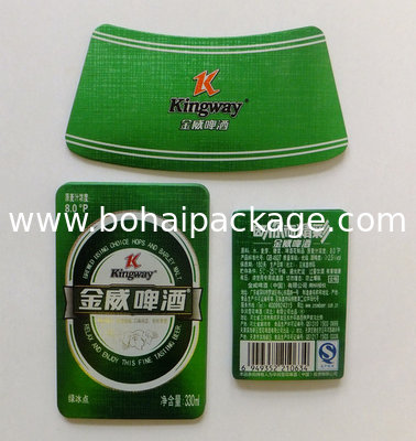 Nice Custom Printing Wet Strength Adhesive Paper Beer Label metalized paper beer body label for glass bottles