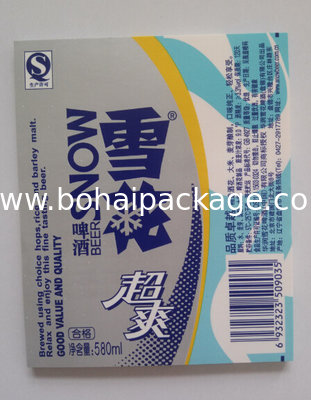 Wet Strength Metalized Beer Label Customized Metallic Paper UV Printing Beer Bottle Label  Print Self-Adhesive Paper Bee