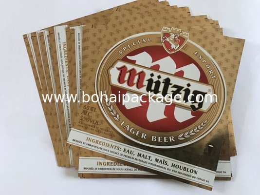 high wet strenth paper beer body label custom printed adhesive beer labels for bottles beer labels