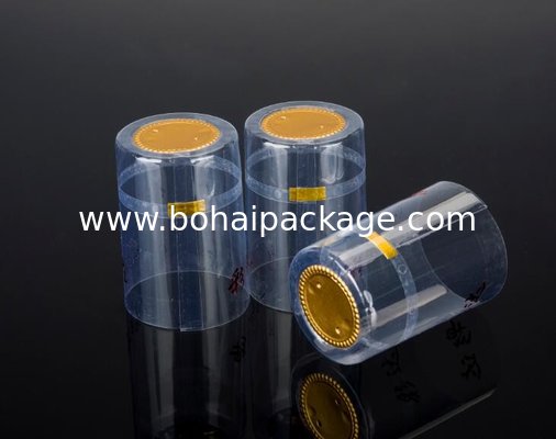 Pvc  transparent shrink sleeve heat shrink slimming capsule pvc heat shrink sleeve for bottle capsule wine bottle cap