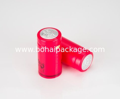 heat shrink capsule sealing bath shower cap red pvc heat shrink cap for wine bottle
