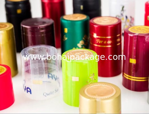 black color pvc heat shrink capsule for wine with tearing line silver wholesale grape wine capsule