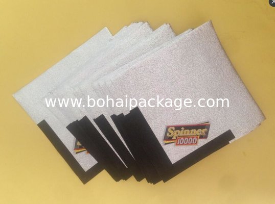 Permanent glossy adhesive beer label with gold or silver foil  beer neck label