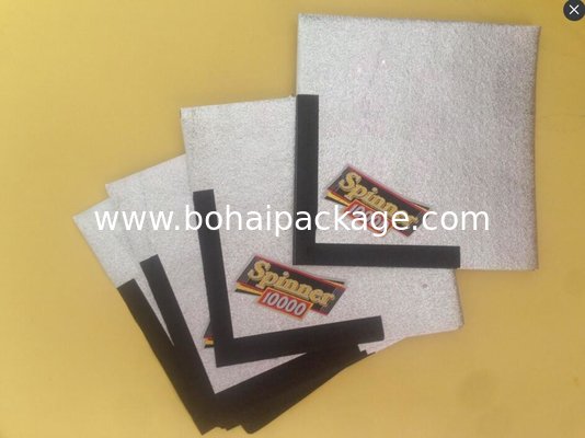 Permanent glossy adhesive beer label with gold or silver foil  beer neck label