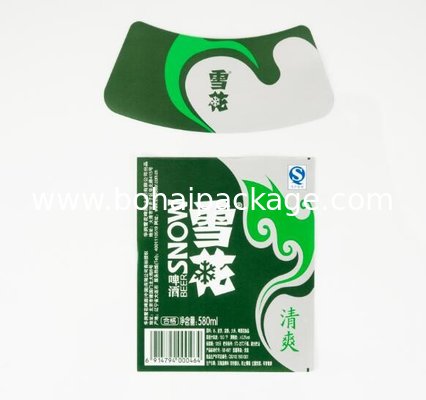 Custom Printed Self Wet Strength Adhesive Paper Beer Label metallized paper  beer label,aluminum beer neck label foil