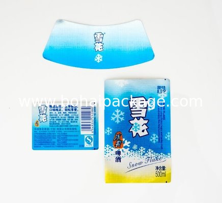 metallized paper for beer label,private label beer Embossed Printed Beer Bottle Foil Labels  aluminium foil beer neck la