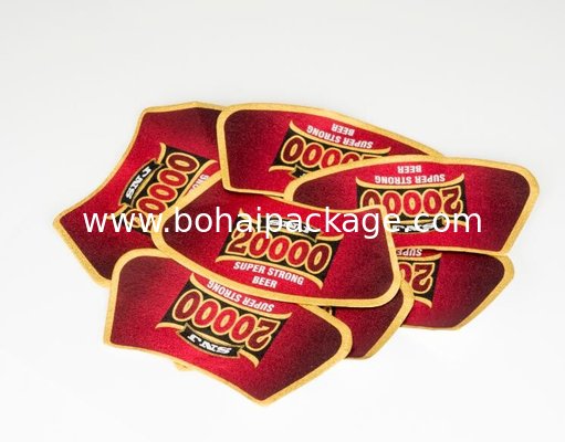 Beer neck label aluminum foil beer bottle labels adhesive remove Wet Strength Metalized Beer Label