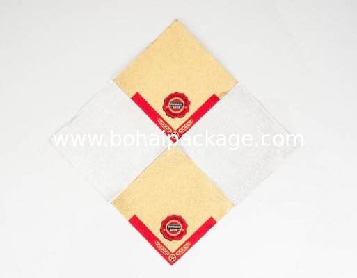 Beer Aluminum Foil Printed aluminium foil beer neck label self adhesive aluminium foil beer label