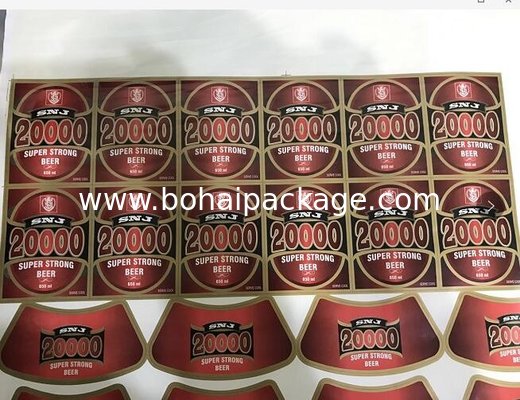 Wet strenth paper self adhensive beer label paper beer bottle label