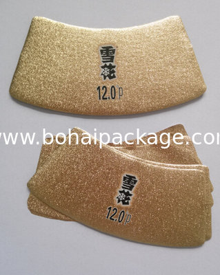 beer label self adhesive aluminium foil  beer bottle neck aluminium labels gold aluminum foil label