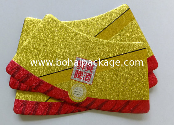 embossed beer label wrap paper wet strength paper label metalized paper  beer body labels