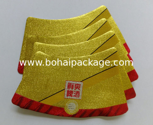 Professional Aluminum Foil beer neck label supplier from China  105*105 mm square aluminum foil beer neck label