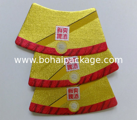 embossed beer label wrap paper wet strength paper label metalized paper  beer body labels