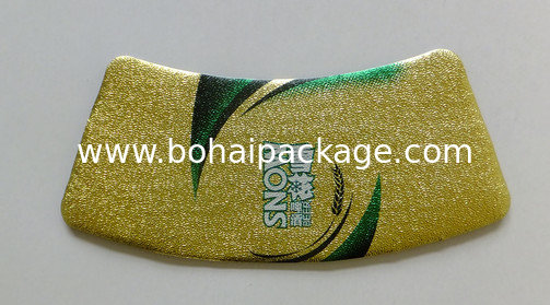 beer label self adhesive aluminium foil  beer bottle neck aluminium labels gold aluminum foil label