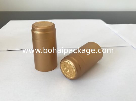 Beautiful PVC Heat Shrink Capsule for Vodka Caps custom design black golden   PVC heat shrinkable film wine capsule