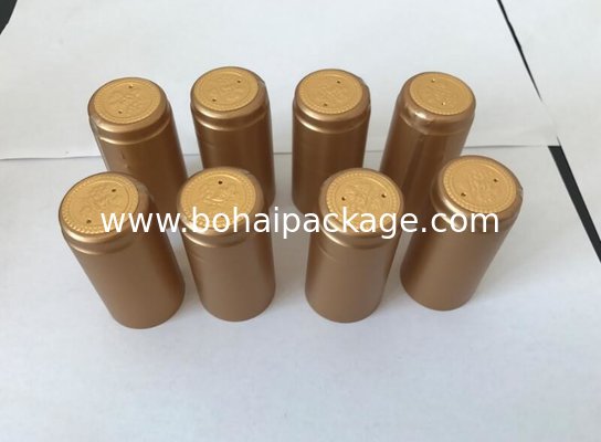 Beautiful PVC Heat Shrink Capsule for Vodka Caps custom design black golden   PVC heat shrinkable film wine capsule