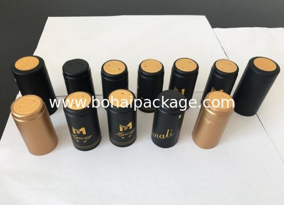 Custom PVC Capsule Heat Shrinker Red Wine Bottle Seals Printing Logo Caps Custom Aluminum foil champagne bottle capsules