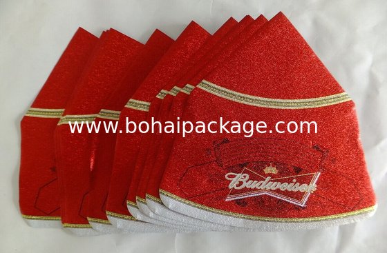 self adhesive aluminium foil beer label beer bottle neck aluminium labels Customized Metallic Paper UV Printing Beer Bot