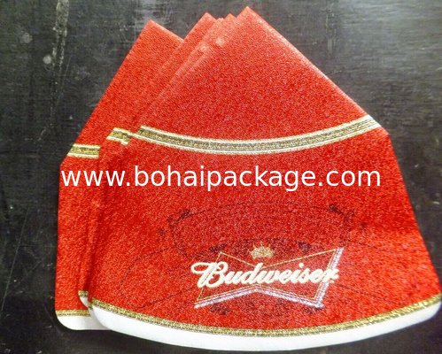 self adhesive aluminium foil beer label beer bottle neck aluminium labels Customized Metallic Paper UV Printing Beer Bot