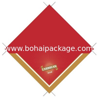 Professional Aluminum Foil beer neck label supplier from China  105*105 mm square aluminum foil beer neck label