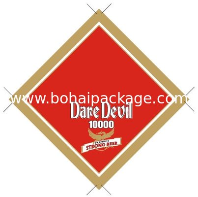 Professional Aluminum Foil beer neck label supplier from China  105*105 mm square aluminum foil beer neck label