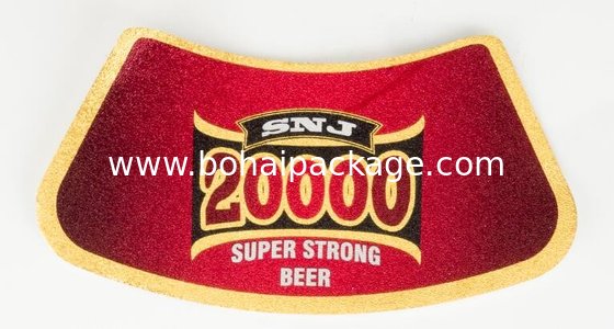 Professional Aluminum Foil beer neck label supplier from China  105*105 mm square aluminum foil beer neck label