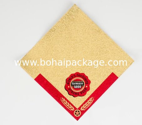 Professional Aluminum Foil beer neck label supplier from China  105*105 mm square aluminum foil beer neck label