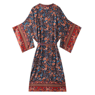 100% Rayon Cotton Long Kimono Boho Chic Cardigan Cover Up