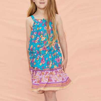 MOMMY KIDS BOHO RUFFLE DRESS