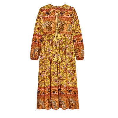 Customize Floral Print Boho Dress