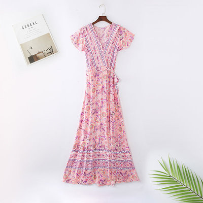 Factory Customize 2021 PRINT WRAP DRESS