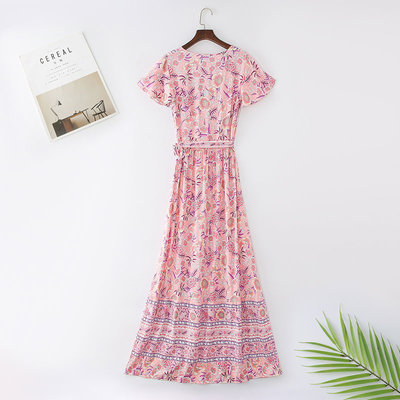 Factory Customize 2021 PRINT WRAP DRESS