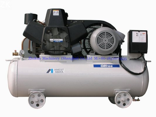 7.5kw10bar reciprotating piston air compressor low noise oil free for instrument