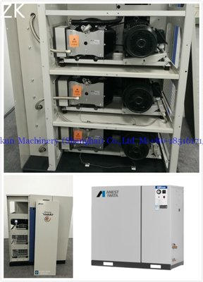 22kw Anest Iwata oil free scroll air compressor 8bar from Japan for hospital project