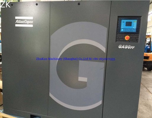 90kw air cooling top quality 8bar Atlas copcoGA90 FF air screw compressor for auto parts production