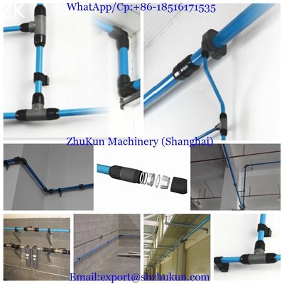 Easy and fast installation aluminium pipe tube for compressed air for texitle industry diameter 80mm