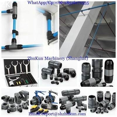 Easy fast installation aluminium air pipe tube/conduit joint/air pipe accessories for compressor