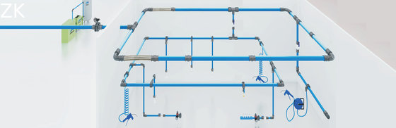 Easy fast installation aluminium air pipe tube/conduit joint/air pipe accessories for compressor