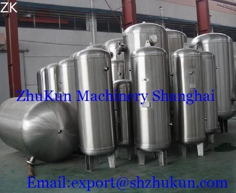 3000L 10bar  rust proof stainless steel air tank receiver for air compressor