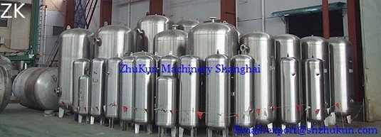 3000L 10bar  rust proof stainless steel air tank receiver for air compressor