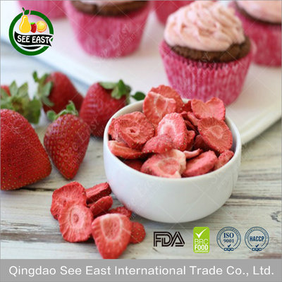2018 Crop Freeze Dried Strawberries slice 5-7 mm No pigment No additives Sugar Free