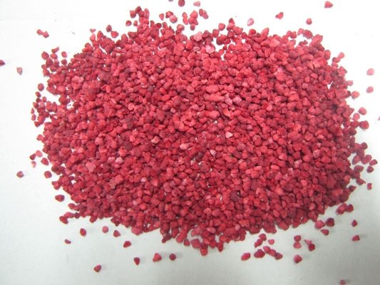 GMP factory supply Top Grade Freeze Dried Fruit Snack Dried Raspberries Granule Healthy berries 2-6mm