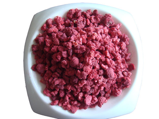 GMP factory supply Top Grade Freeze Dried Fruit Snack Dried Raspberries Granule Healthy berries 2-6mm
