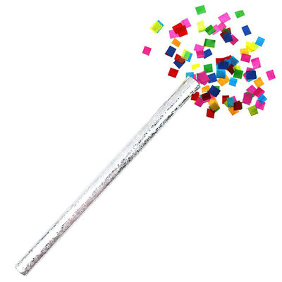 China Boomwow Colorful Biodegradable Foil Paper Confetti Slips Flick-Paper Tube supplier