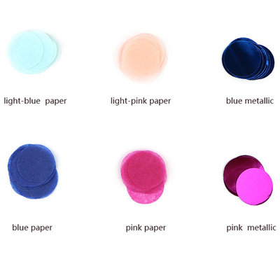 China Boomwow gender reveal party supplier blue pink round dots confetti supplier