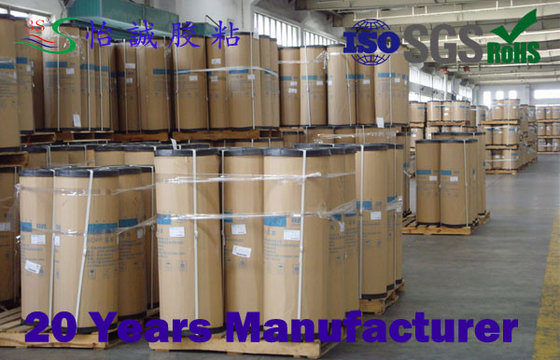 white / yellow adhesive film BOPP jumbo roll tape for industrial carton bundling